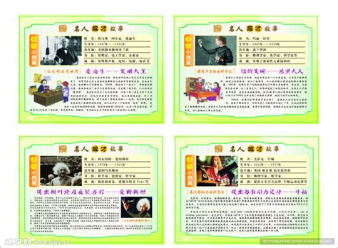 历史 名人故事简介设计图 广告设计 广告设计 设计图库 昵图网