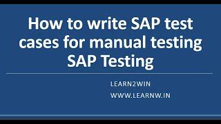 Testing SAP Application SAP Testing Test Case Writi Doovi