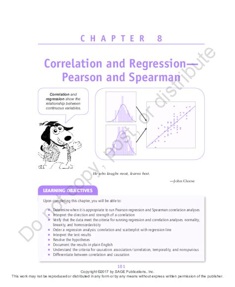 Pdf Correlation And Regression— Pearson And Spearman