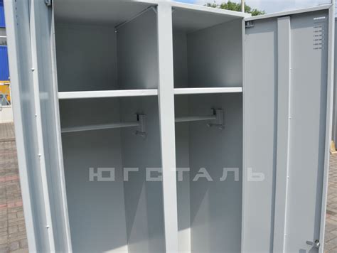 Шафа металева для одягу двосекційна збірна розбірна ціна