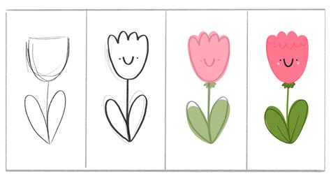 Learn How To Draw Adorable Spring Flowers Step By Step Guide — Laura