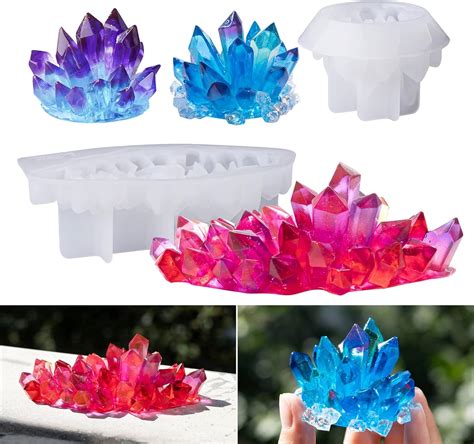 Lets Resin Crystal Cluster Resin Moulds Large And Small Size Crystal