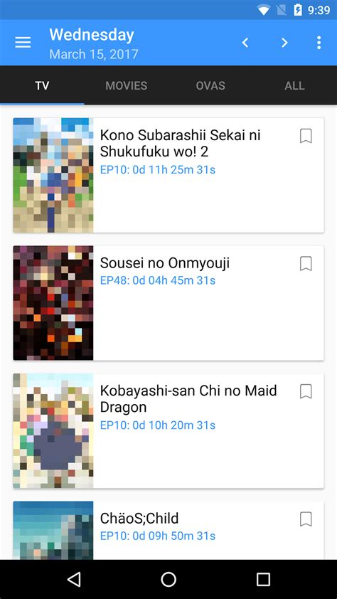 livechart me for android download