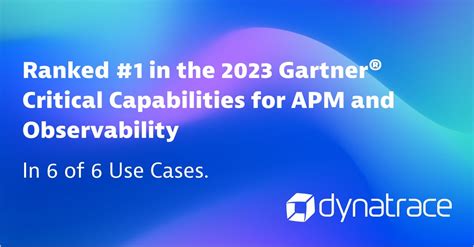 Dynatrace On Linkedin Dynatrace Scored Highest In 6 Of 6 Use Cases In The 2023 Gartner® Critical