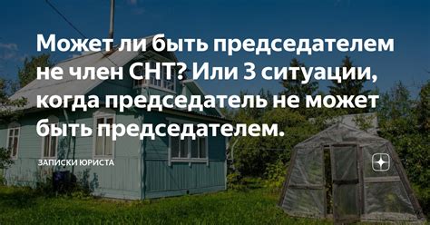 Может ли быть председателем не член СНТ Или 3 ситуации когда