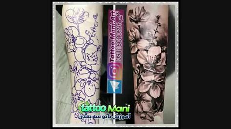 تتو گل زیبا روی ساعد دست نماشا