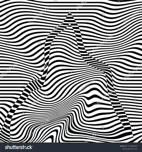 Abstract Optical Illusion Wave Black White Stock Illustration 2178600933 Shutterstock