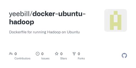 Github Yeebill Docker Ubuntu Hadoop Dockerfile For Running Hadoop On Ubuntu