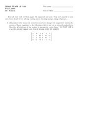 Has A Pivot Position In Every Row E Any Linear Combination Of Vectors Can Always Course Hero