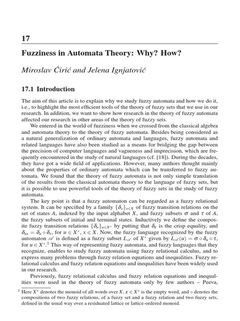 Fuzziness In Automata Theory Pdf Automata Theory Fuzzy Logic