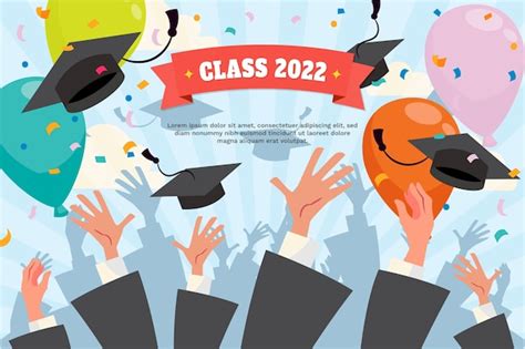 Free Vector Flat Class Of 2022 Background