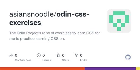 Github Asiansnoodleodin Css Exercises The Odin Projects Repo Of