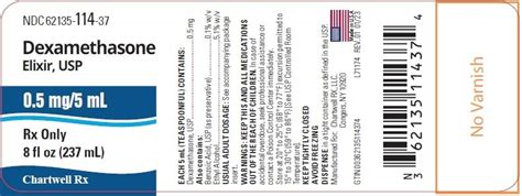 Dexamethasone Elixir Package Insert Prescribing Info