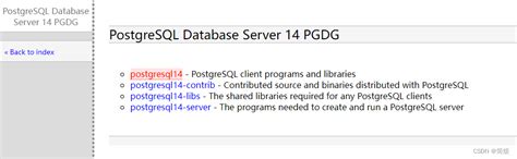 Centos7安装postgresql 14postgresql14 Libs Csdn博客