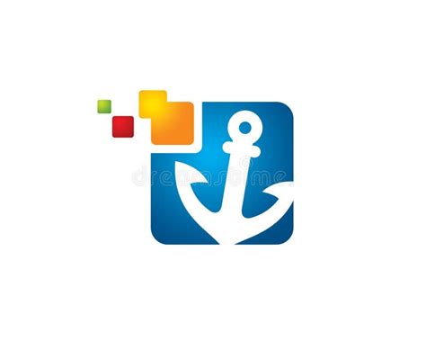 Anchor Data Gloss Company Logo Stock Vector Illustration Of Green