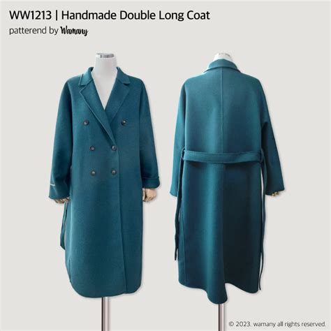 Pdf패턴 핸드메이드 더블 롱코트 패턴 Ww1213 와마니