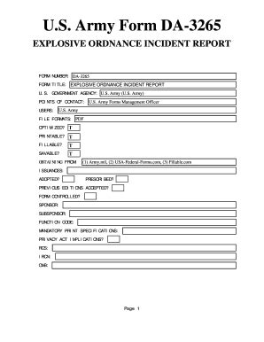 Serious Incident Report Army Fill Online Printable Fillable Blank PdfFiller