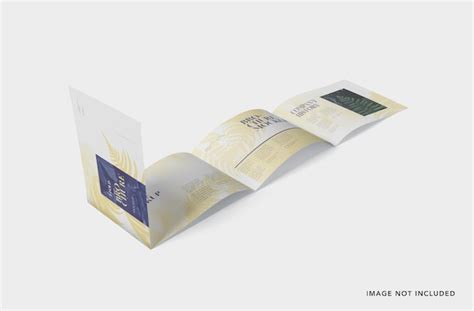 Premium Psd A4 Size Quad Fold Pamphlet Mockup For Marketing