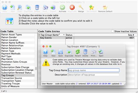 Tag Groups Arts Management Systems