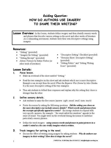 Imagery Sentence Linguistics Adjective