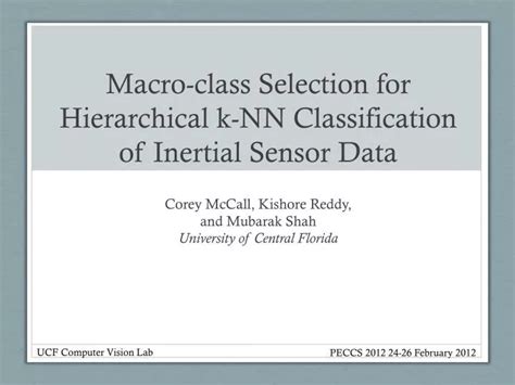 Ppt Macro Class Selection For Hierarchical K Nn Classification Of