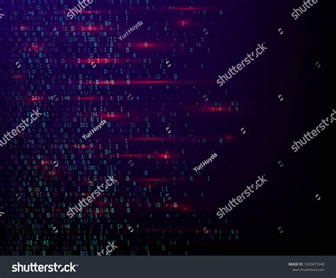 Binary Computer Code Abstract Technology Background Stock Vector