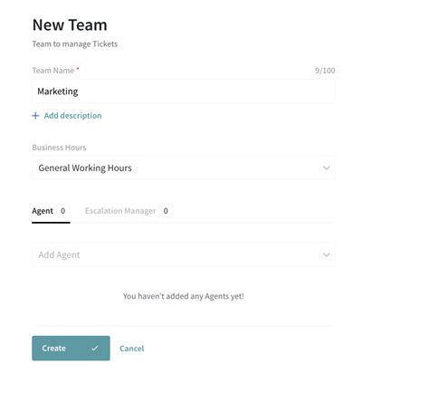 Creating Ticketing Teams Surveysparrow
