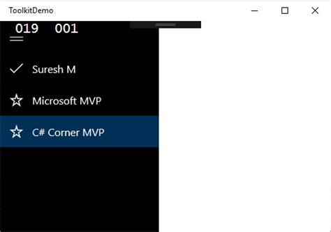 Hamburger Menu For Windows 10 UWP App Using Community Toolkit