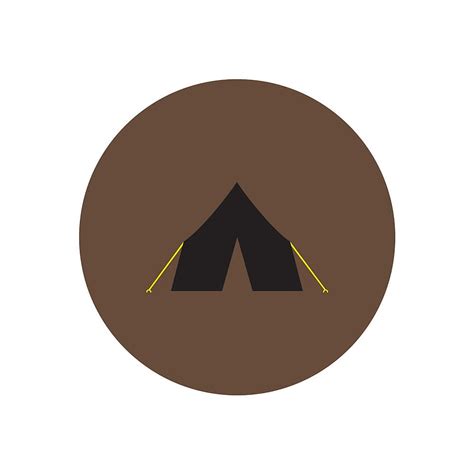 원 캠프 관광 텐트 벡터에 세련 된 아이콘 Eps Ai Uidownload