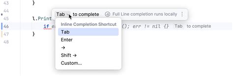 Full Line Code Completion Goland Documentation