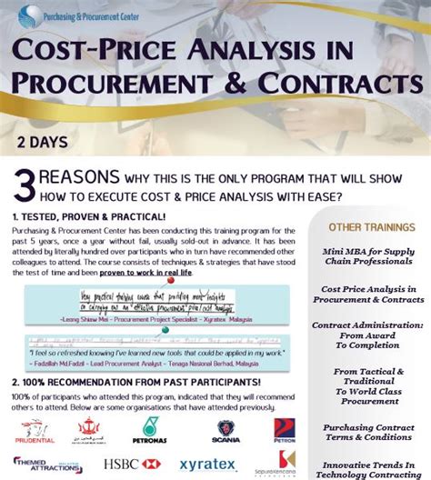 Cost And Price Analysis In Procurement Training