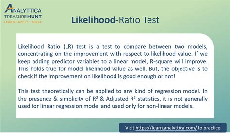 Likelihood Ratio Test Likelihood Ratio Test Often Termed As By Analyttica Datalab Medium