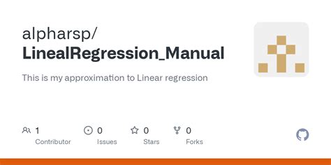 Github Alpharsp Linealregression Manual This Is My Approximation To