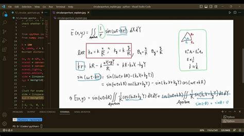 Vpython圓孔繞射模擬 Youtube