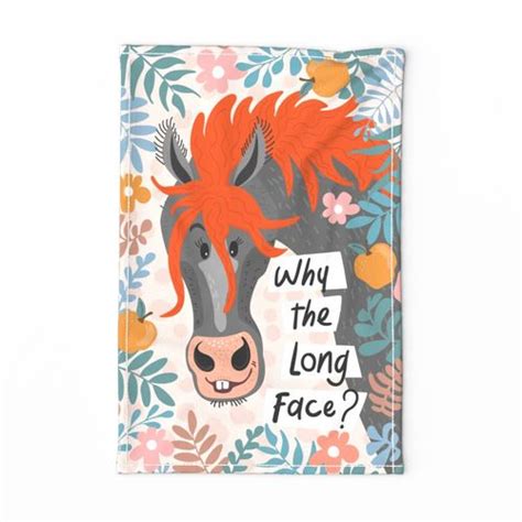 Why The Long Face Cute Funny Fabric Spoonflower