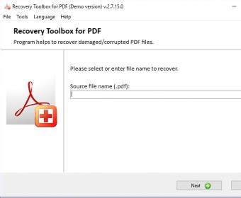 PDF Recovery Toolbox Download Recovery Toolbox For PDF Helps You Repair Damaged PDF