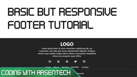 Basic But Responsive Footer Tutorial Html Css