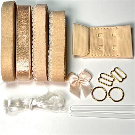 Bra Making Kit Stretch Lace Bra Kit Bra Sewing Kit Beige Base Bra