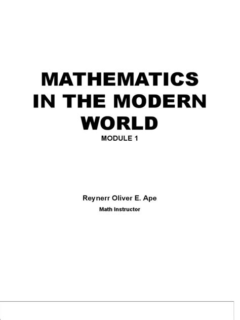Module 1 Mathematics In The Modern World Pdf Symmetry Area