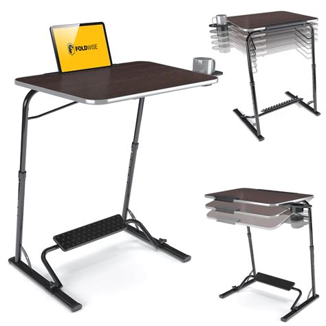 Foldwise Folding Laptop Table For Sofa Wooden Portable Computer Desk