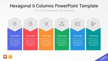 Free 6 Columns Cylinder Timeline PowerPoint Template Just Free Slide