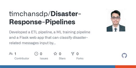 Github Timchansdp Disaster Response Pipelines Developed A Etl Pipeline A Ml Training