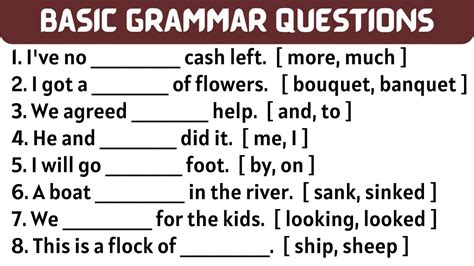 Basic English Grammar Questions 4 YouTube
