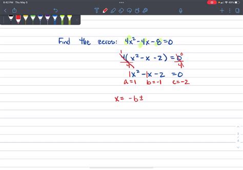 SOLVED Find The Zeros Of X X And Verify The Relationship Between The Zeros And Their