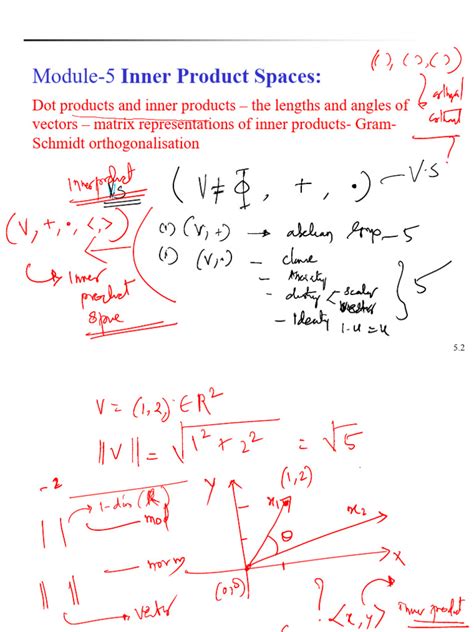 Module 5 Inner Product Space 1 Pdf Basis Linear Algebra