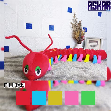 Jual Boneka Ulat Ulil Boneka Ulat Lucu Boneka Ulat Panjang 75cm Shopee Indonesia