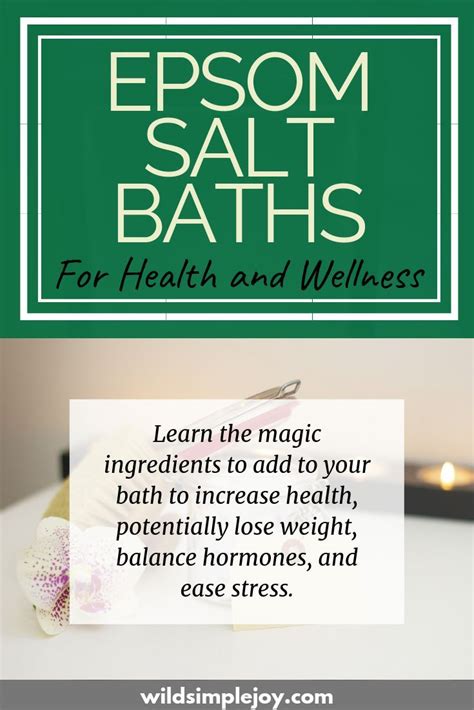 Epsom Salt Baths For Health And Wellness Wild Simple Joy Health And Wellness Epsom Salt