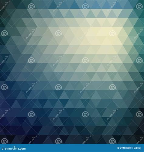 Retro Mosaic Pattern Of Geometric Triangle Shapes Stock Vector Illustration Of Element