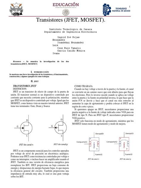 Transistores Jfet Mosfet Pdf