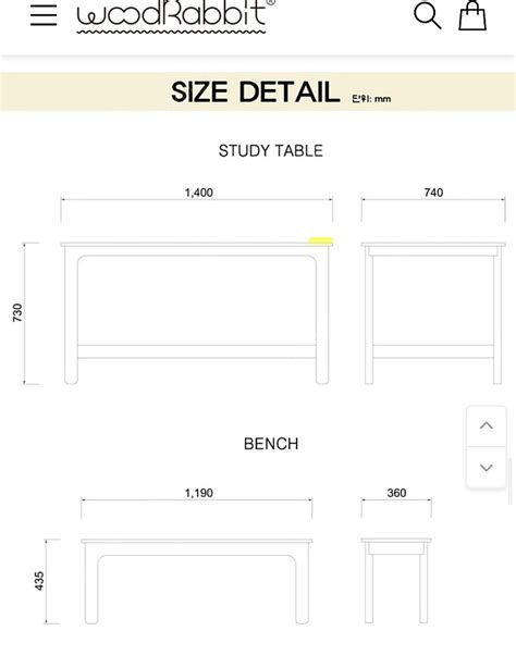우드래빗 마이토 스터디테이블벤치세트숏책꽂이 학생서재사무용가구 중고나라